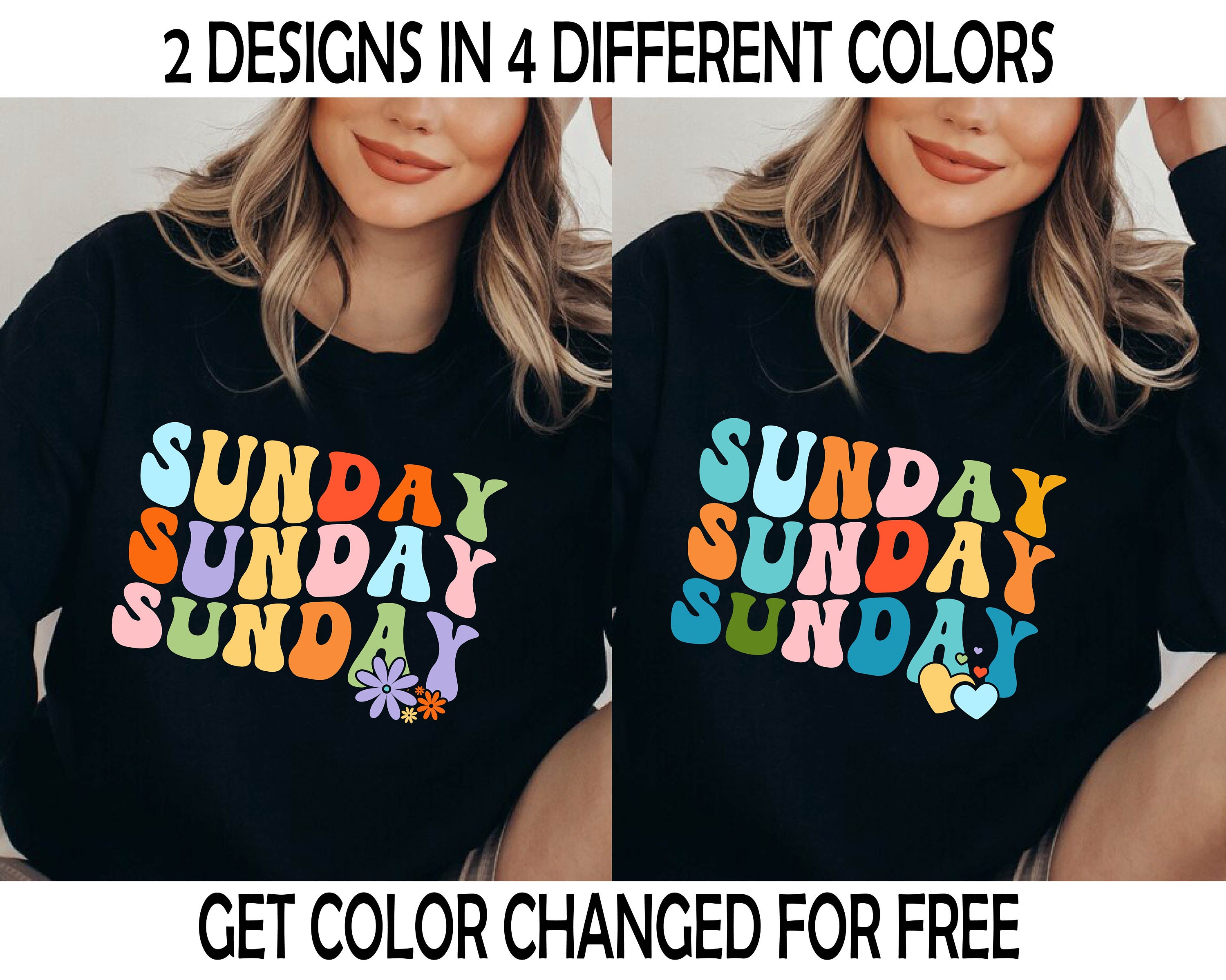 SUNDAY SVG File Sunday Retro Svg Sunday Wavy Svg Sunday Sunday Png ...