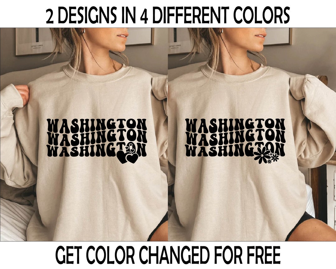 Washington Svg File Washington Retro Svg Washington Wavy Svg Washington ...