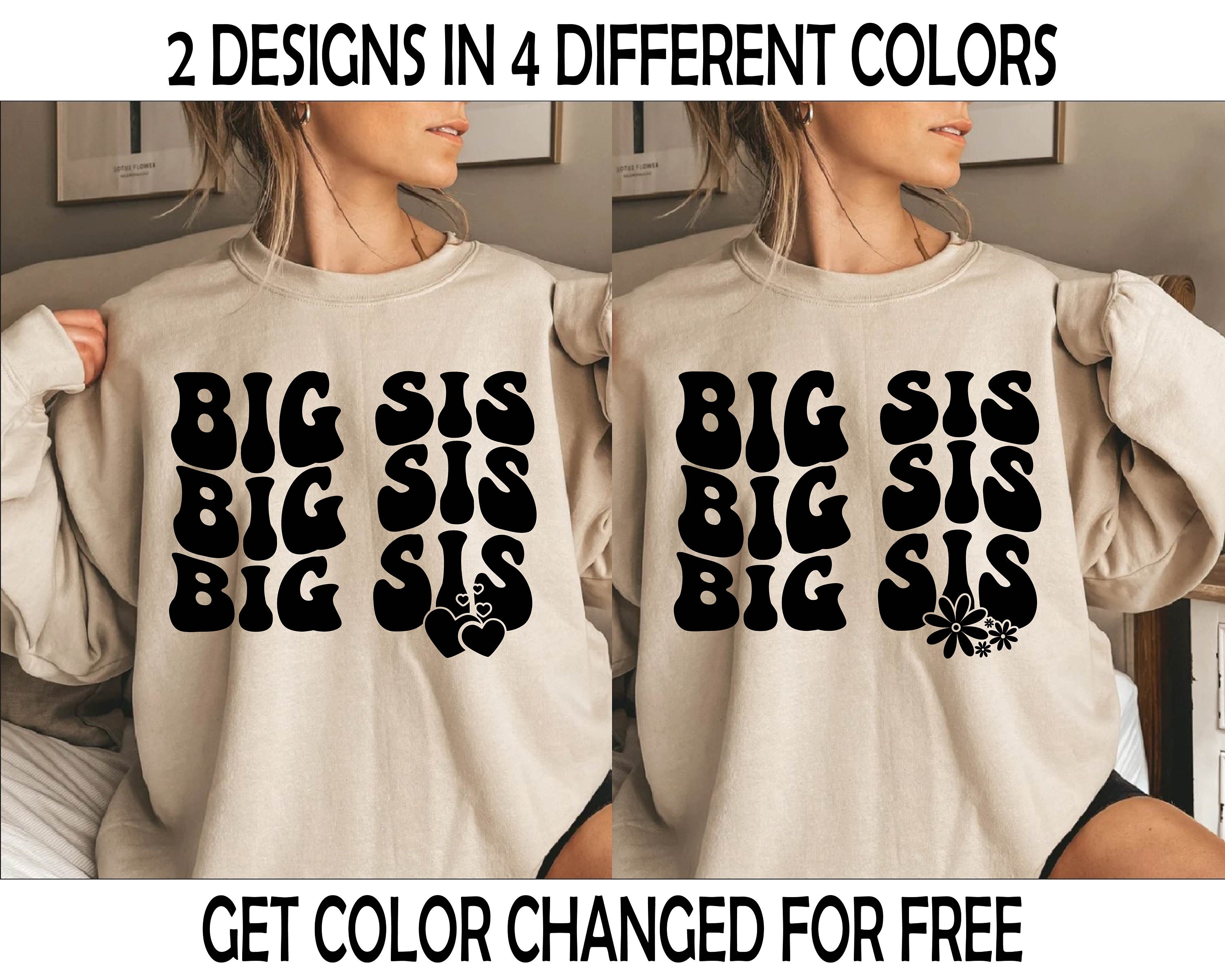 Big Sis Svg File Big Sis Retro Svg Big Sis Wavy Svg Big Sis Big Sis Png Big Sis Shirt Svg Cut