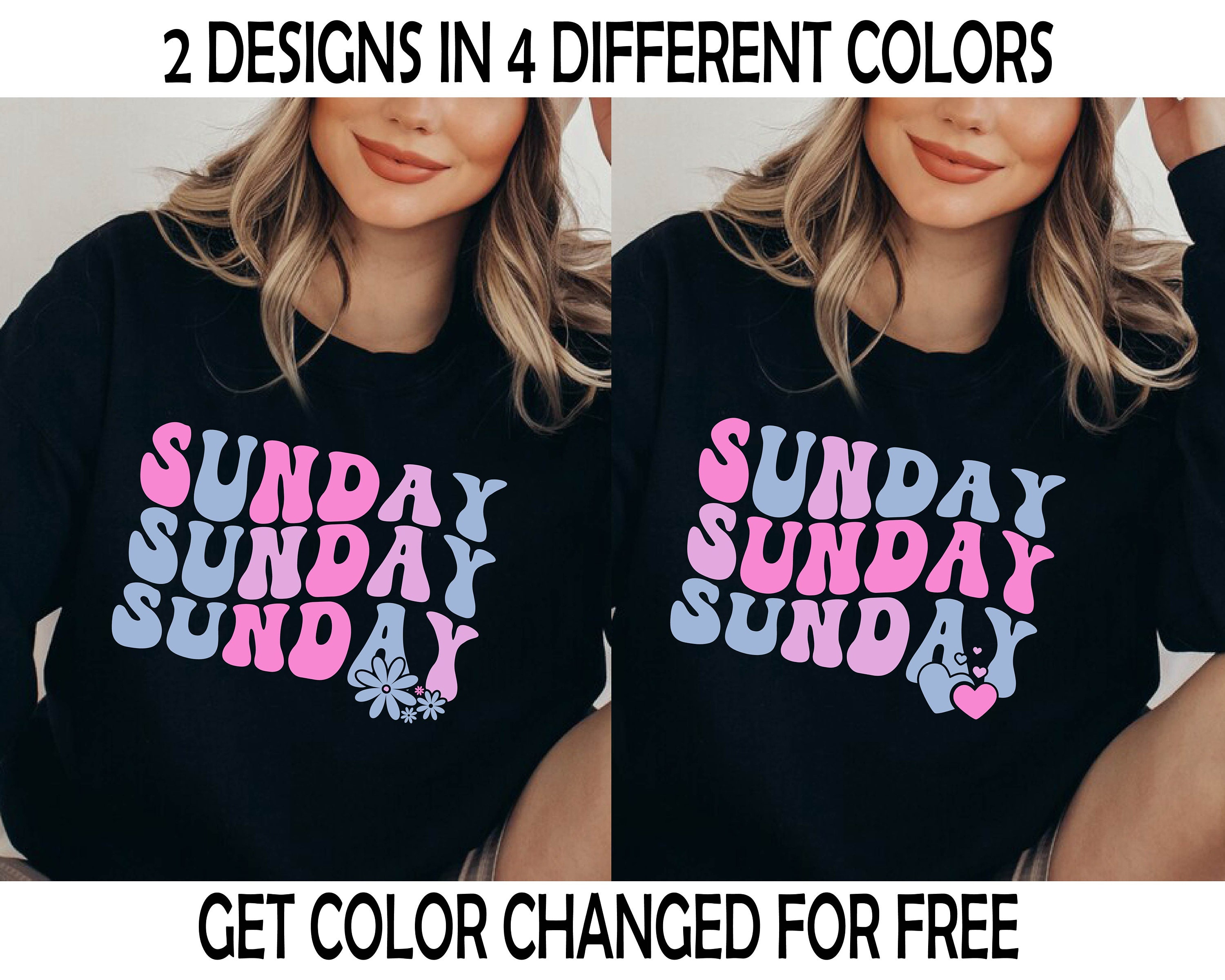 SUNDAY SVG File Sunday Retro Svg Sunday Wavy Svg Sunday Sunday Png ...