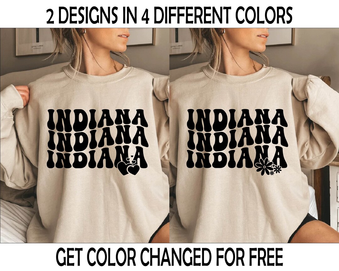 Indiana Svg File Indiana Retro Svg Indiana Wavy Svg Indiana Indiana Png ...