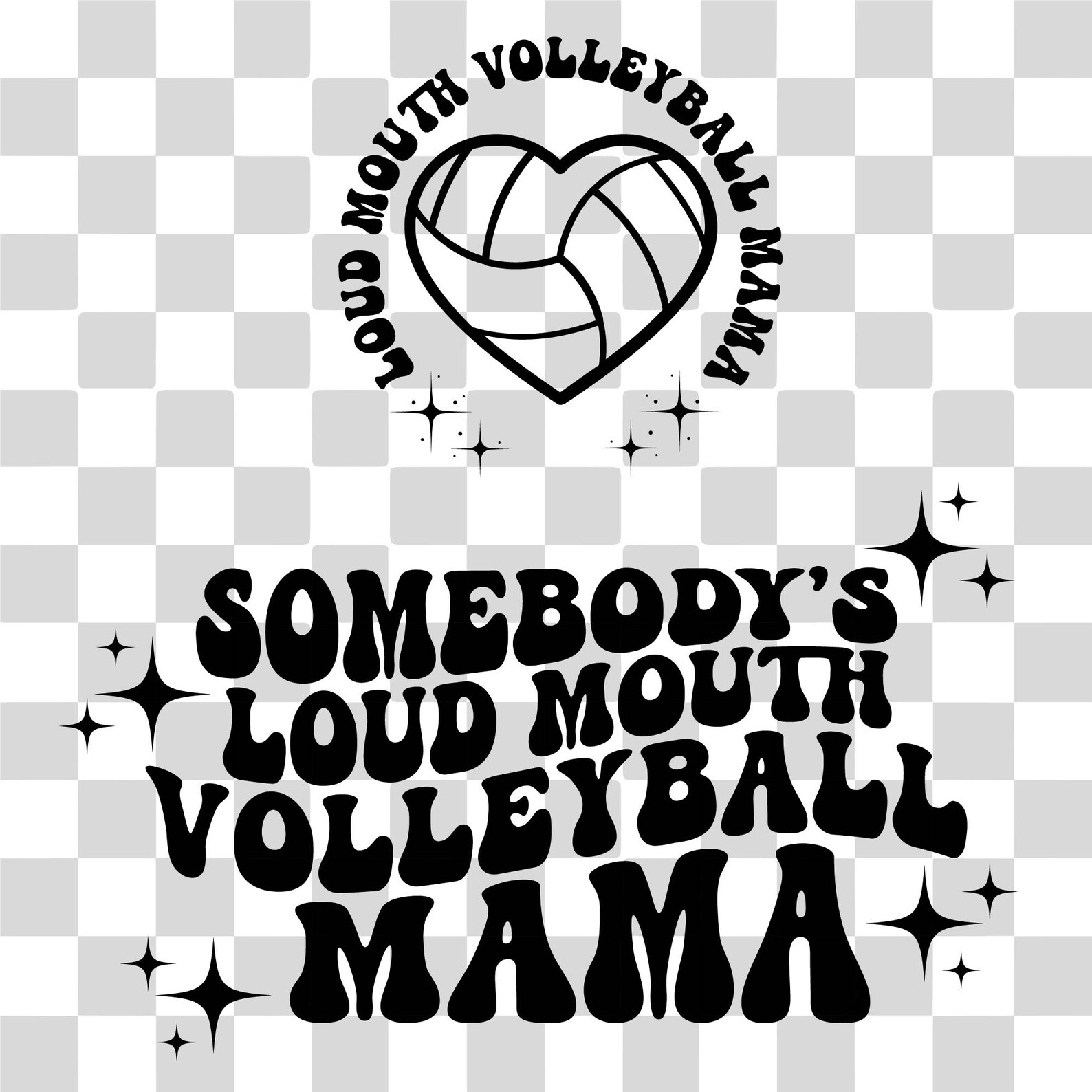 Somebody's Loud Mouth Volleyball Mama Svg, Melting Volleyball Svg ...