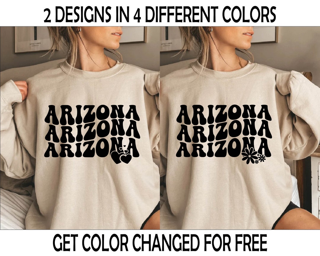 Arizona Svg File Arizona Retro Svg Arizona Wavy Svg Arizona Arizona Png ...