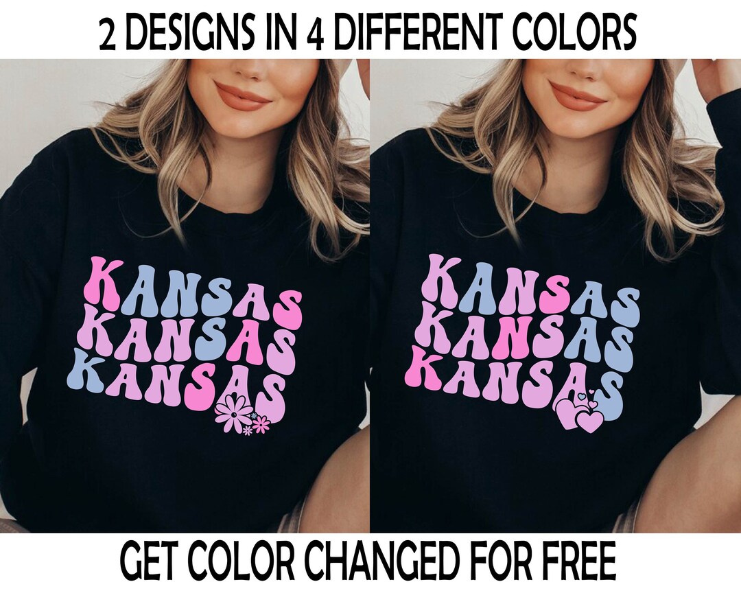 Kansas Svg File Kansas Retro Svg Kansas Wavy Svg Kansas Kansas Png ...