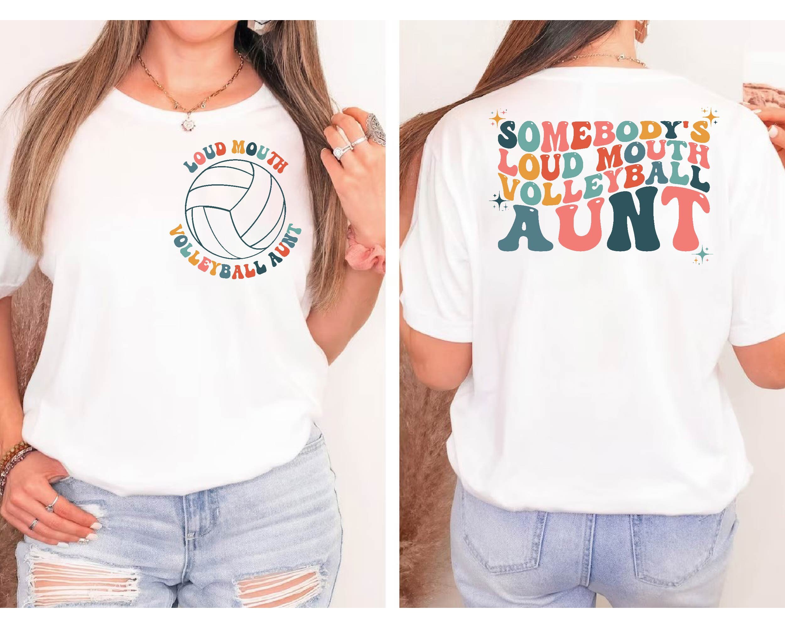 Somebody's Loud Mouth Volleyball AUNT Svg, Volleyball Svg, Volleyball ...