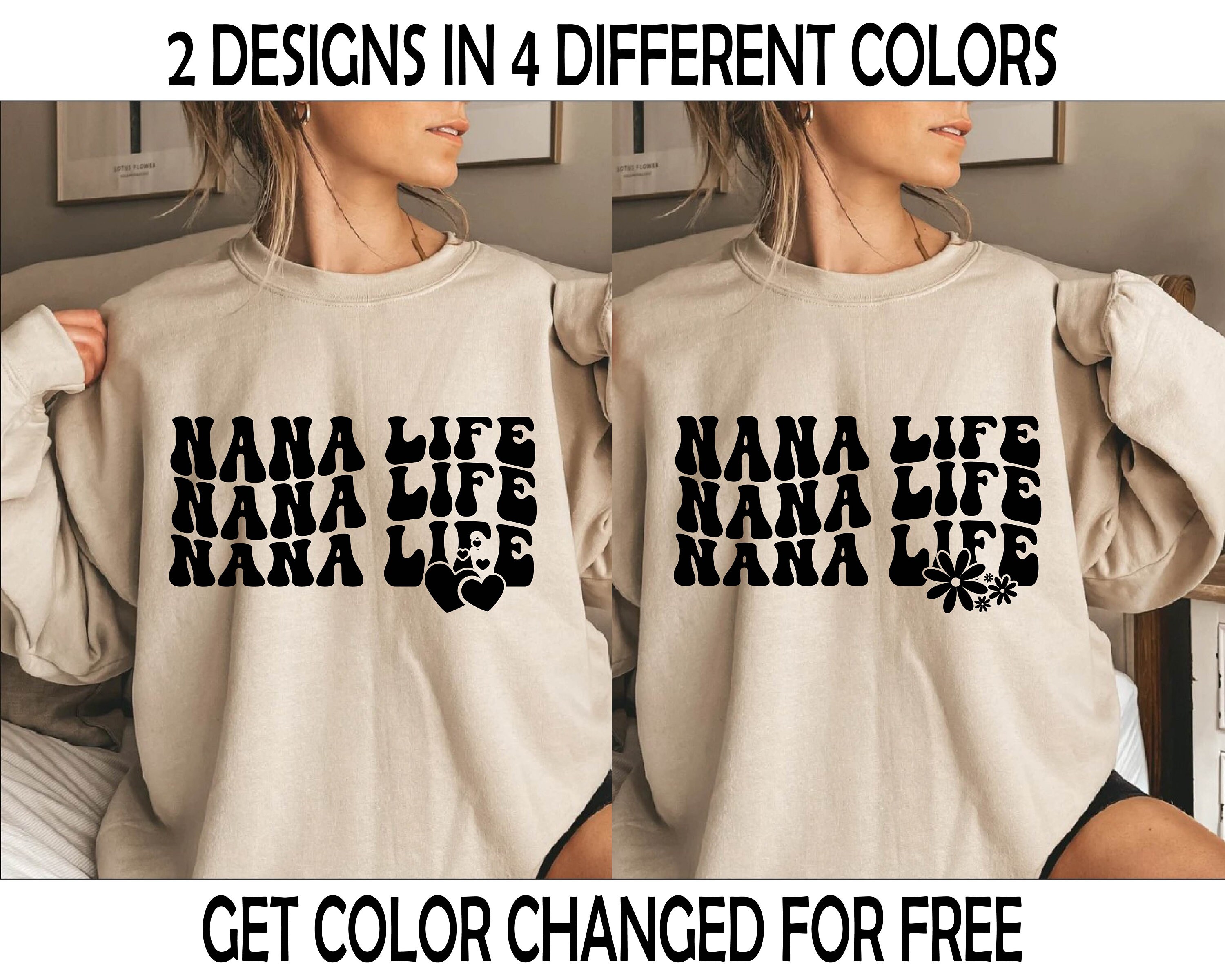 Nana Life Svg File Nana Life Retro Svg Nana Life Wavy Svg Nana Life ...