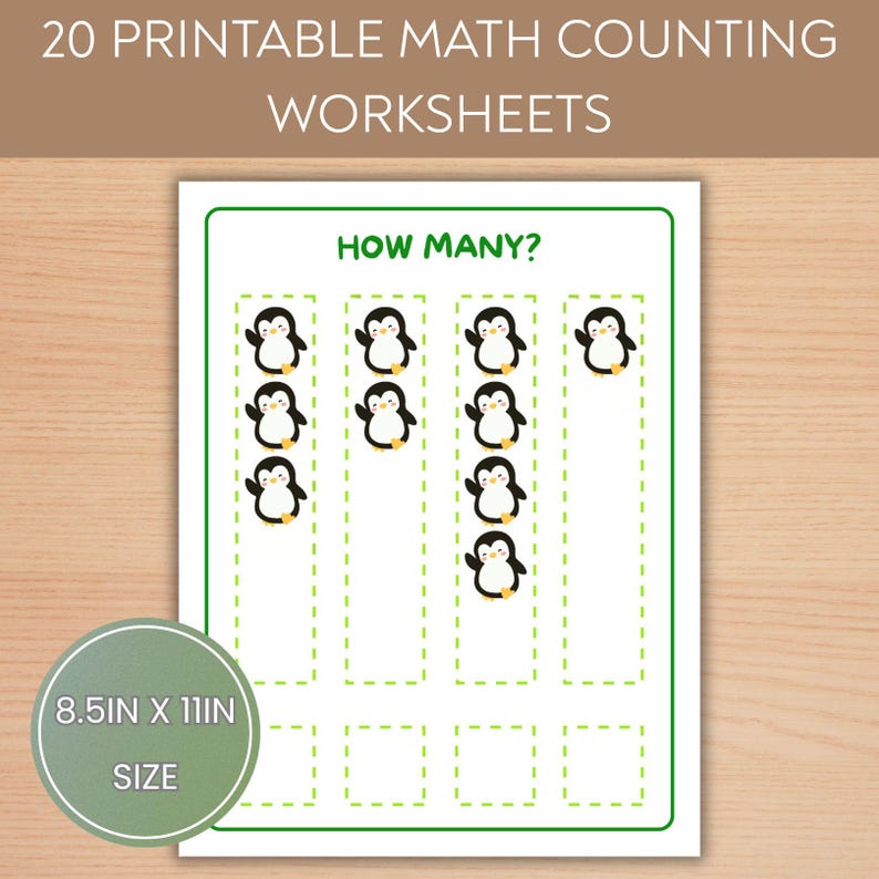 Printable Math Counting Worksheets | How Many? Activities for Preschool ...