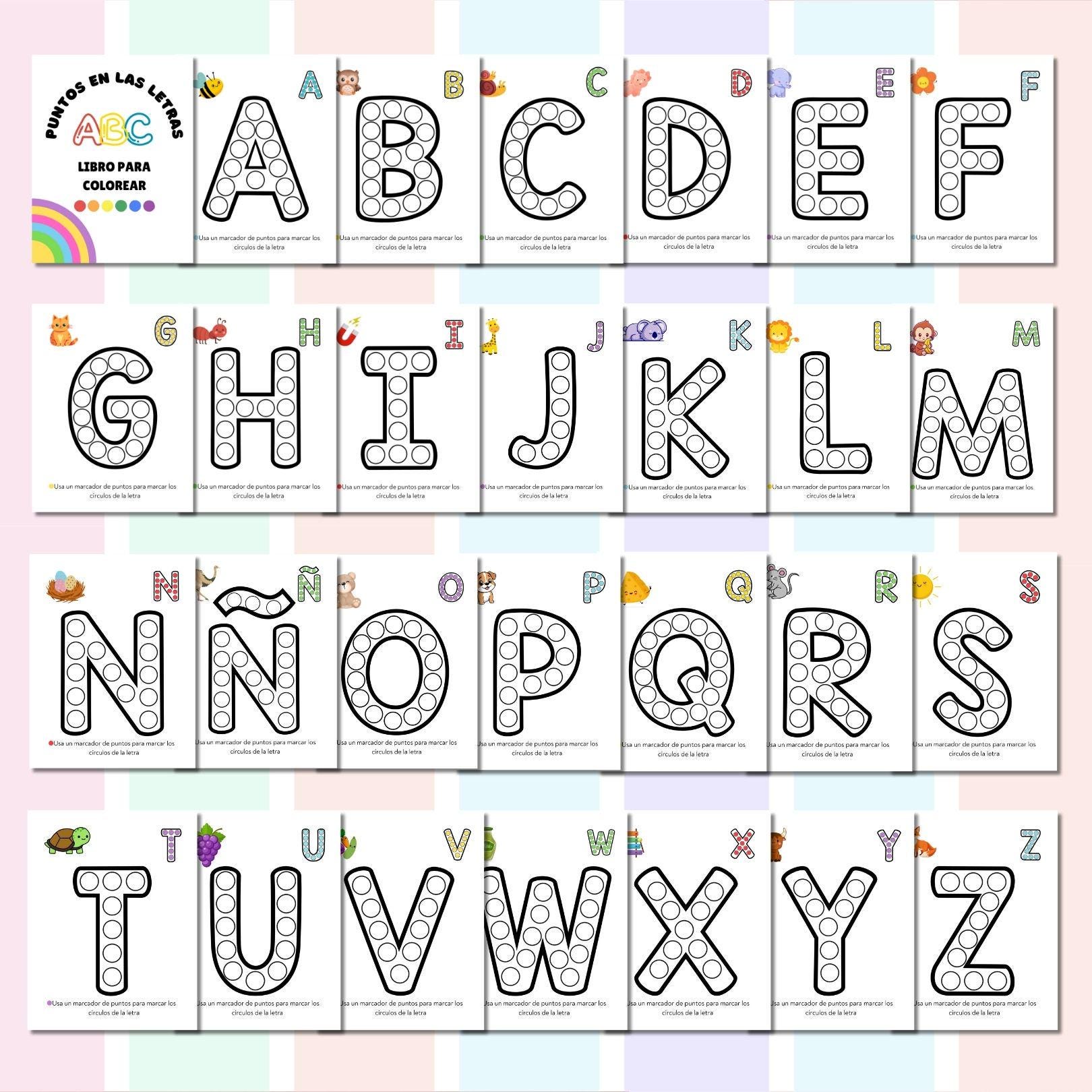 ABC Book in Spanish | Do a Dot Alphabet | Spanish Teacher | Printable ...