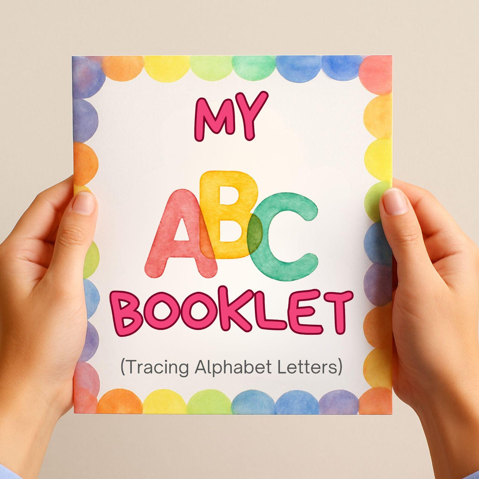 Watercolor ABC Tracing Letters Booklet (digital Download) | Printable ...