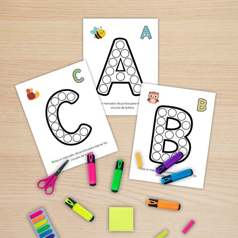 ABC Book in Spanish | Do a Dot Alphabet | Spanish Teacher | Printable ...