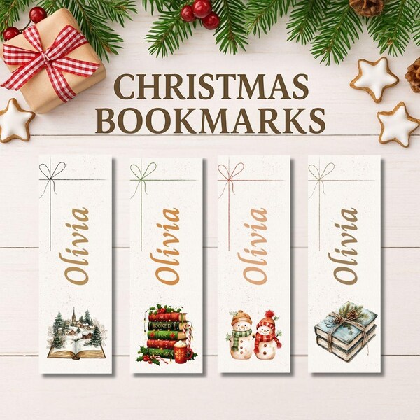 Christmas Bookmark - Etsy