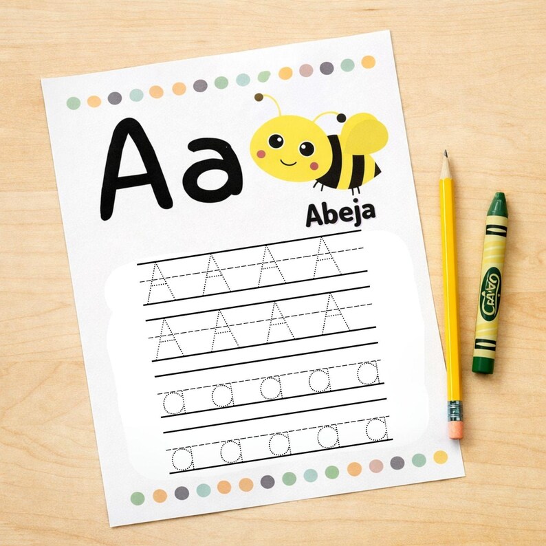Mini Spanish ABC Tracing & Coloring Pages | Letters A–C | Alphabet ...