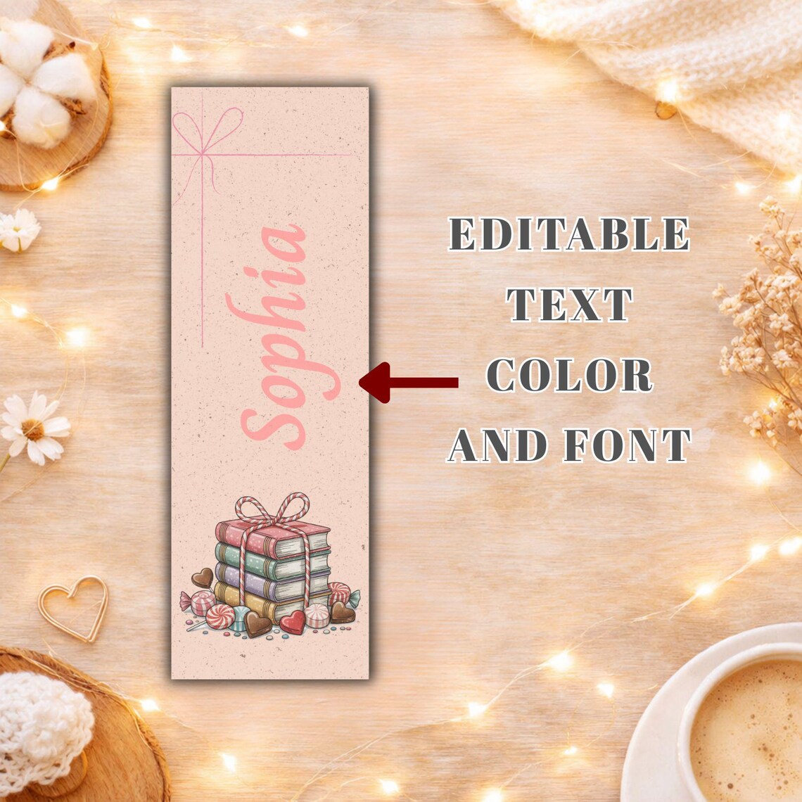 Editable Watercolor Bookmarks | Book Lovers Gifts | Printable Templates ...
