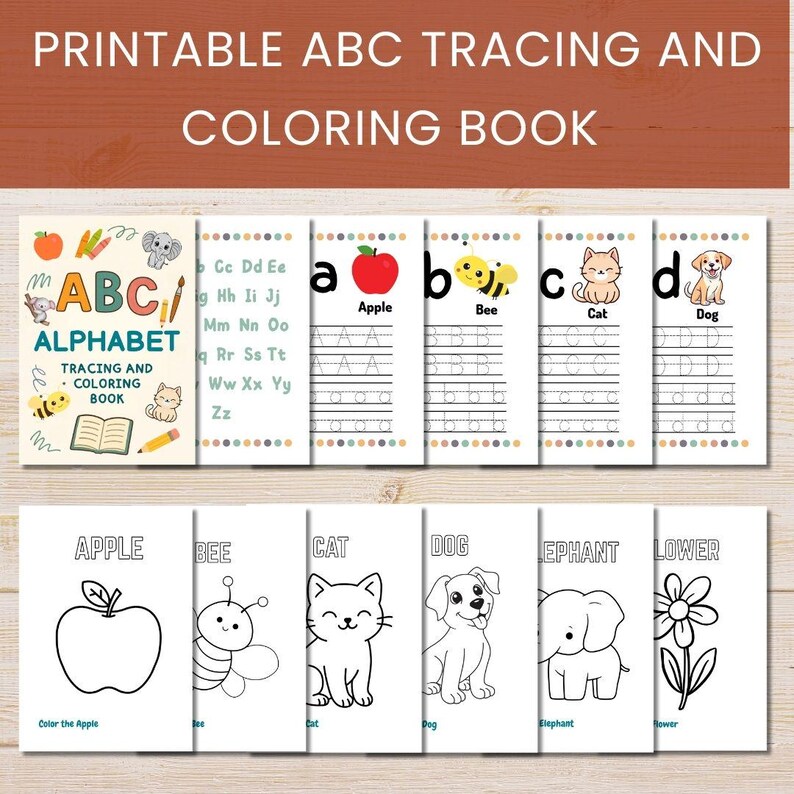 Printable Alphabet Tracing and Coloring Book | ABC Learning | Preschool ...