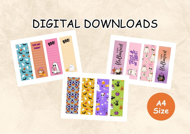 Printable Halloween Bookmarks for Kids | Cute Spooky Designs | Fun ...