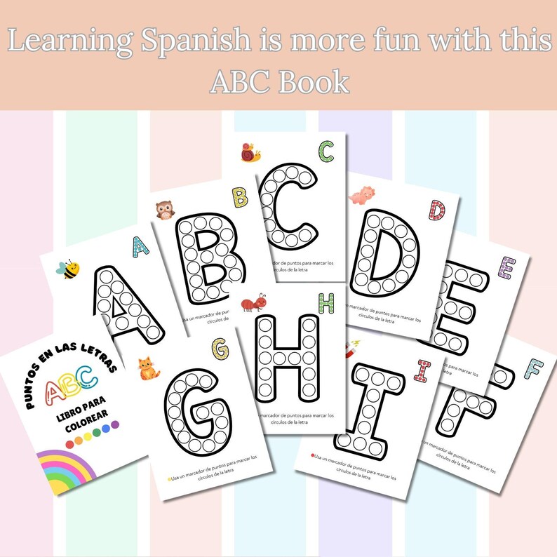 ABC Book in Spanish | Do a Dot Alphabet | Spanish Teacher | Printable ...