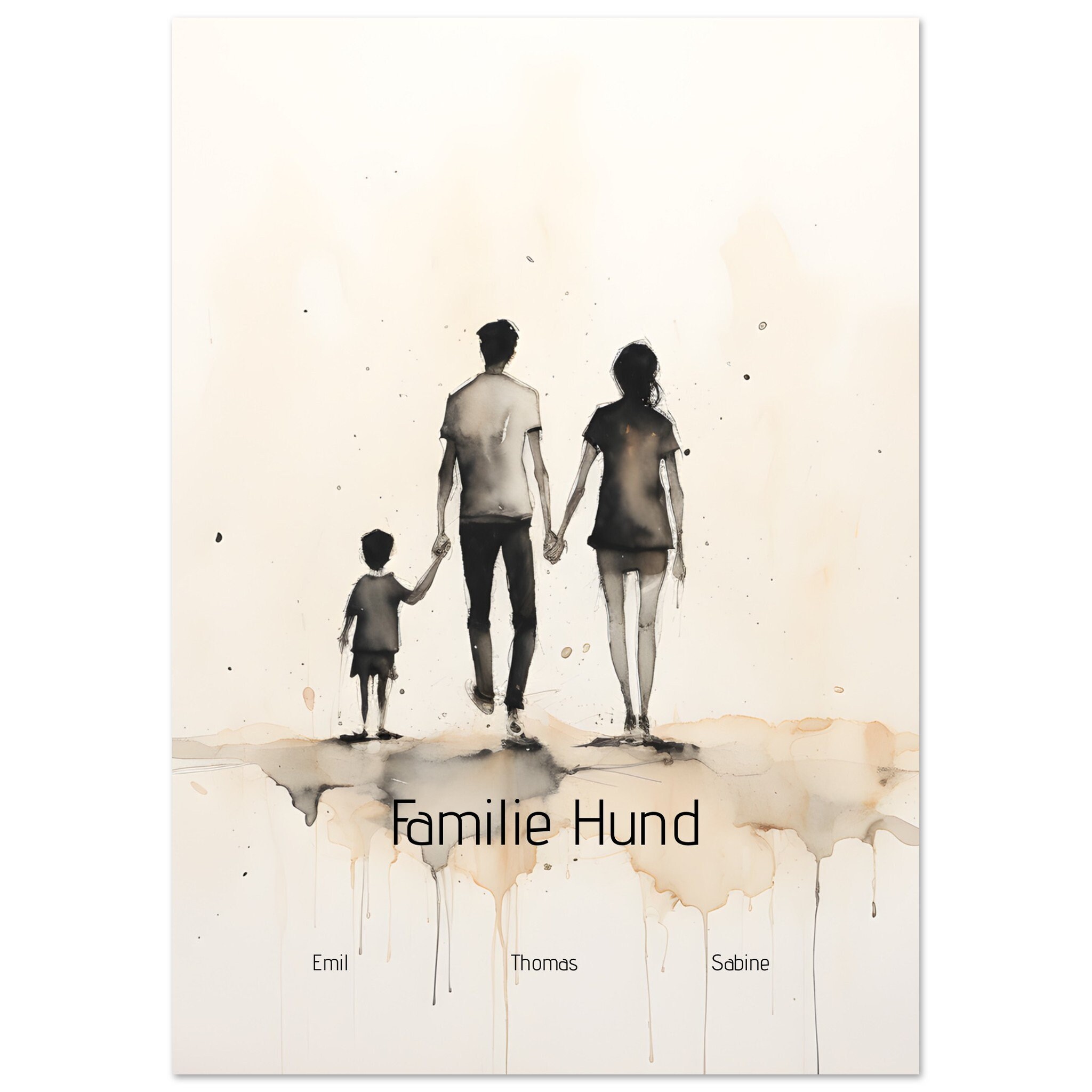 Personalized Family Poster Family of 3 Custom Print - Etsy