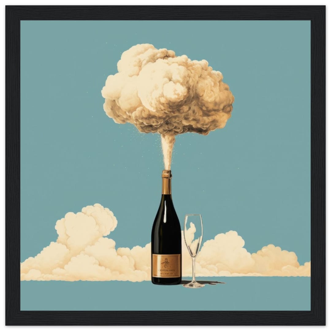 Vintage Champagne Poster Bar Art Print Wine Prints Kitchens Posters ...