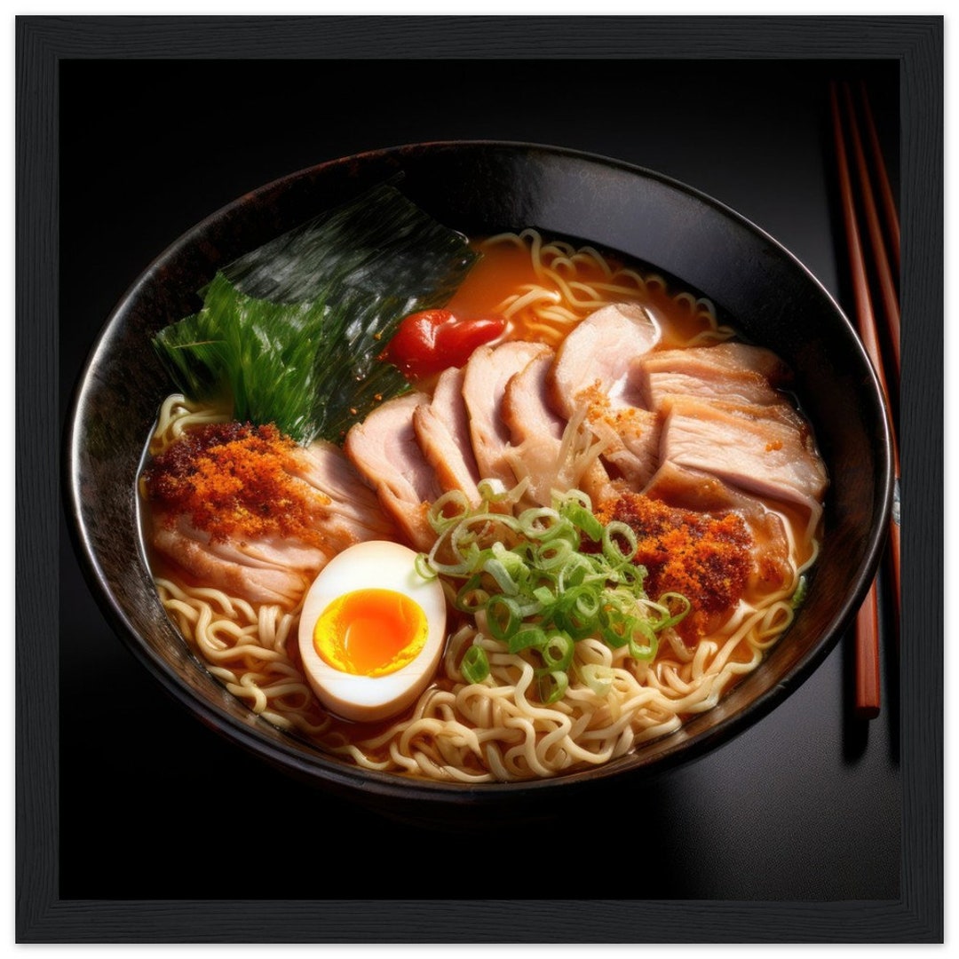 Ramen Poster | Japanese Food Print | Cafe Wall Art | Kitchen Prints ...