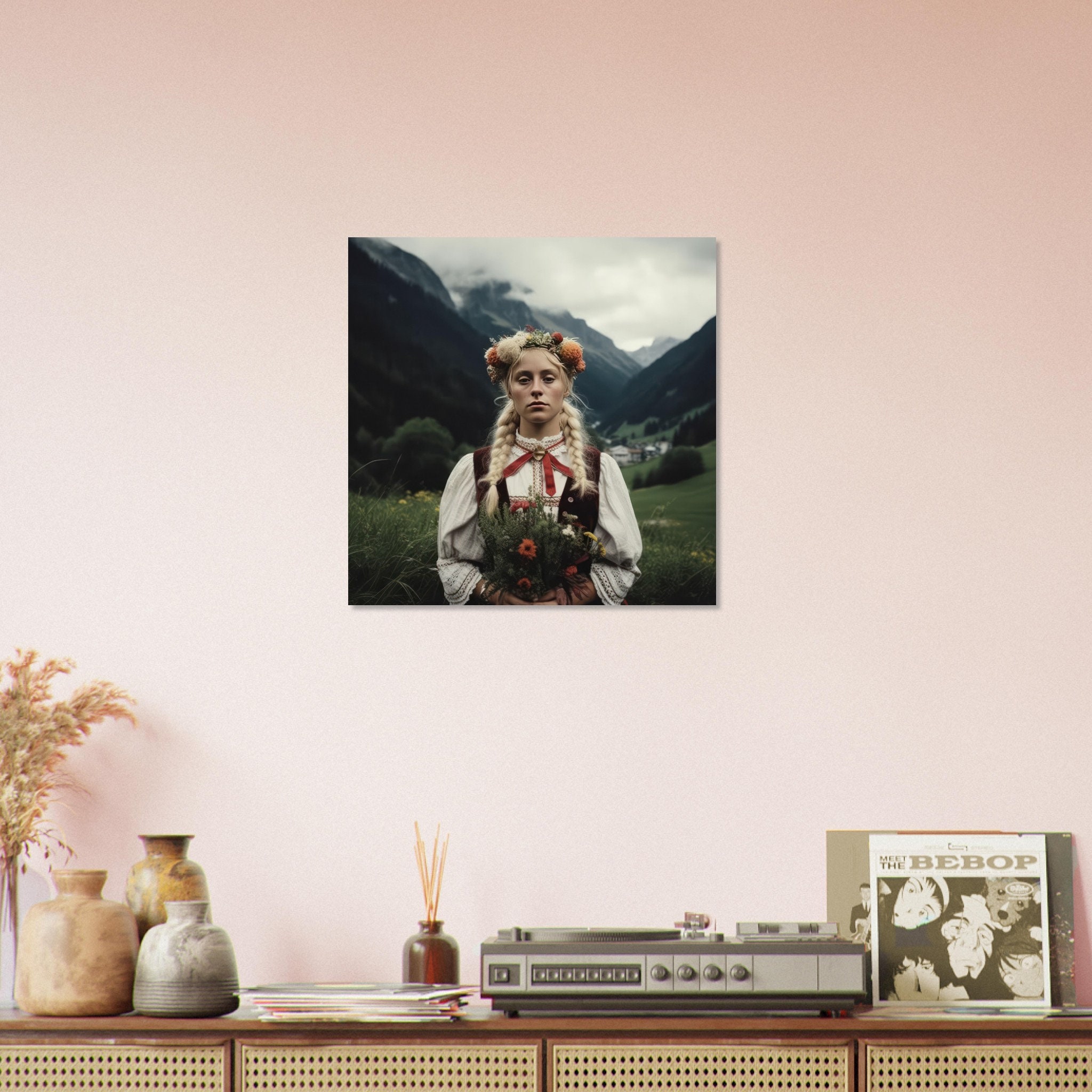 Dirndl Poster for the Living Room Bavarian Retro Black Forest Vintage ...