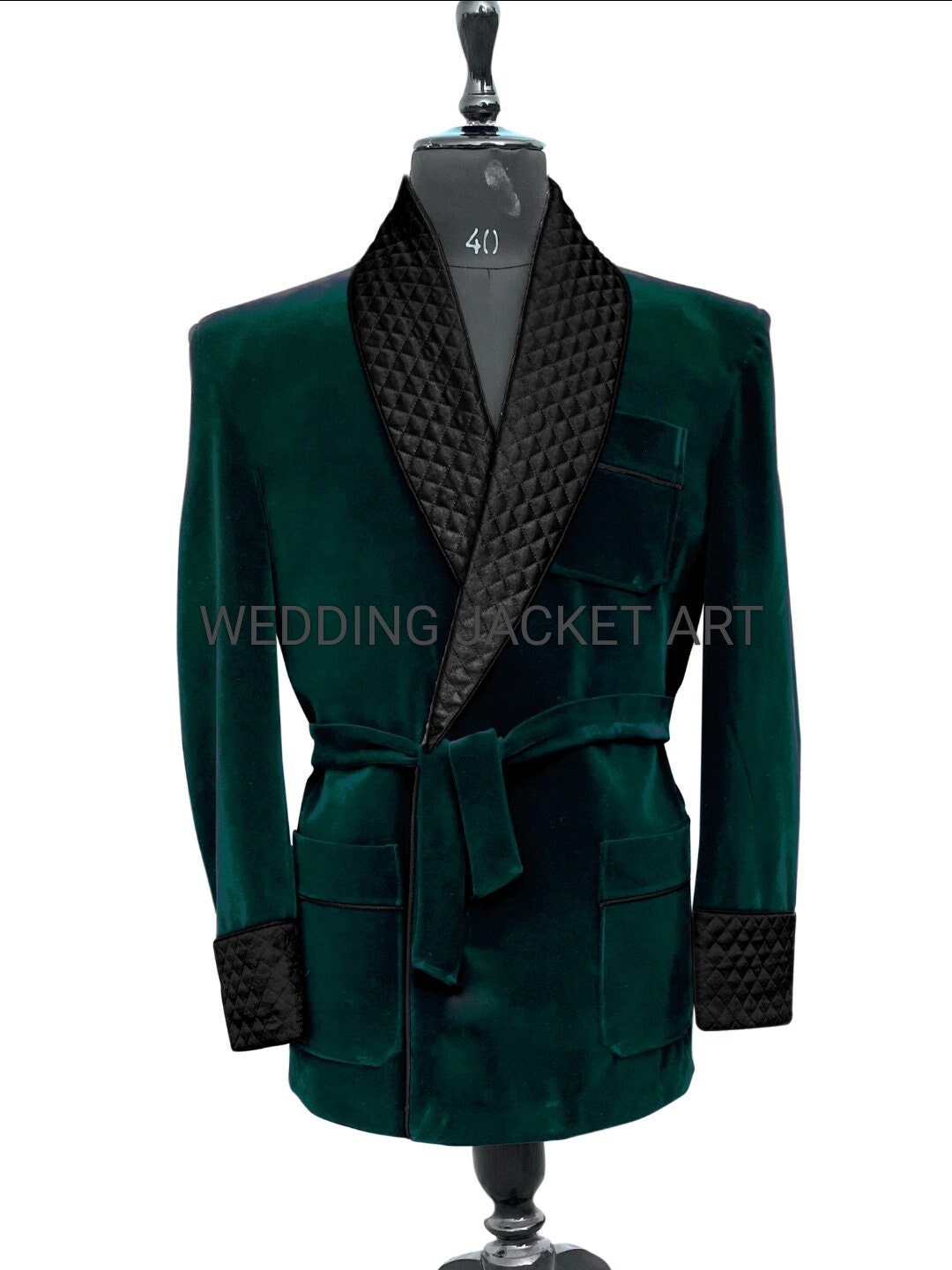 Men's Green Jacket, Black Quilted Jacket, Events Wear Jacket, Smocking ...