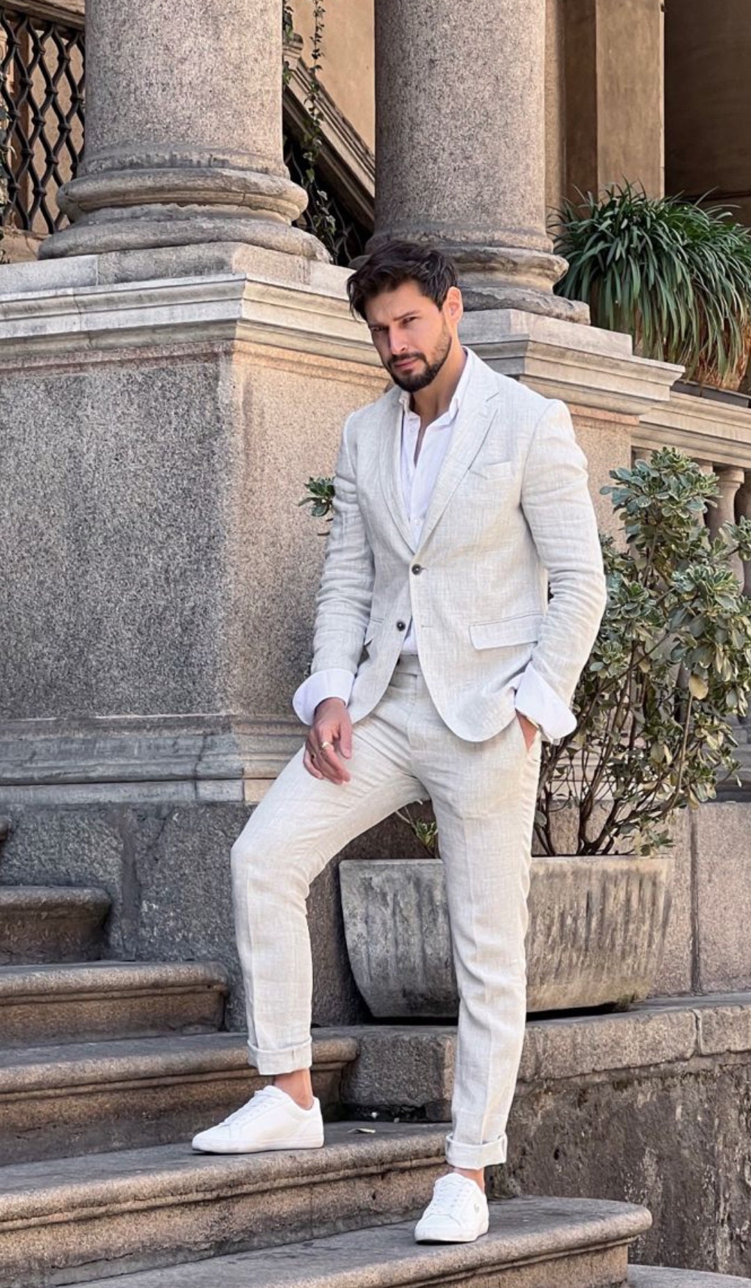 Men,s Suits, Beige Suits, Linen 2 Piece, Beach Linen Suits, Wedding ...