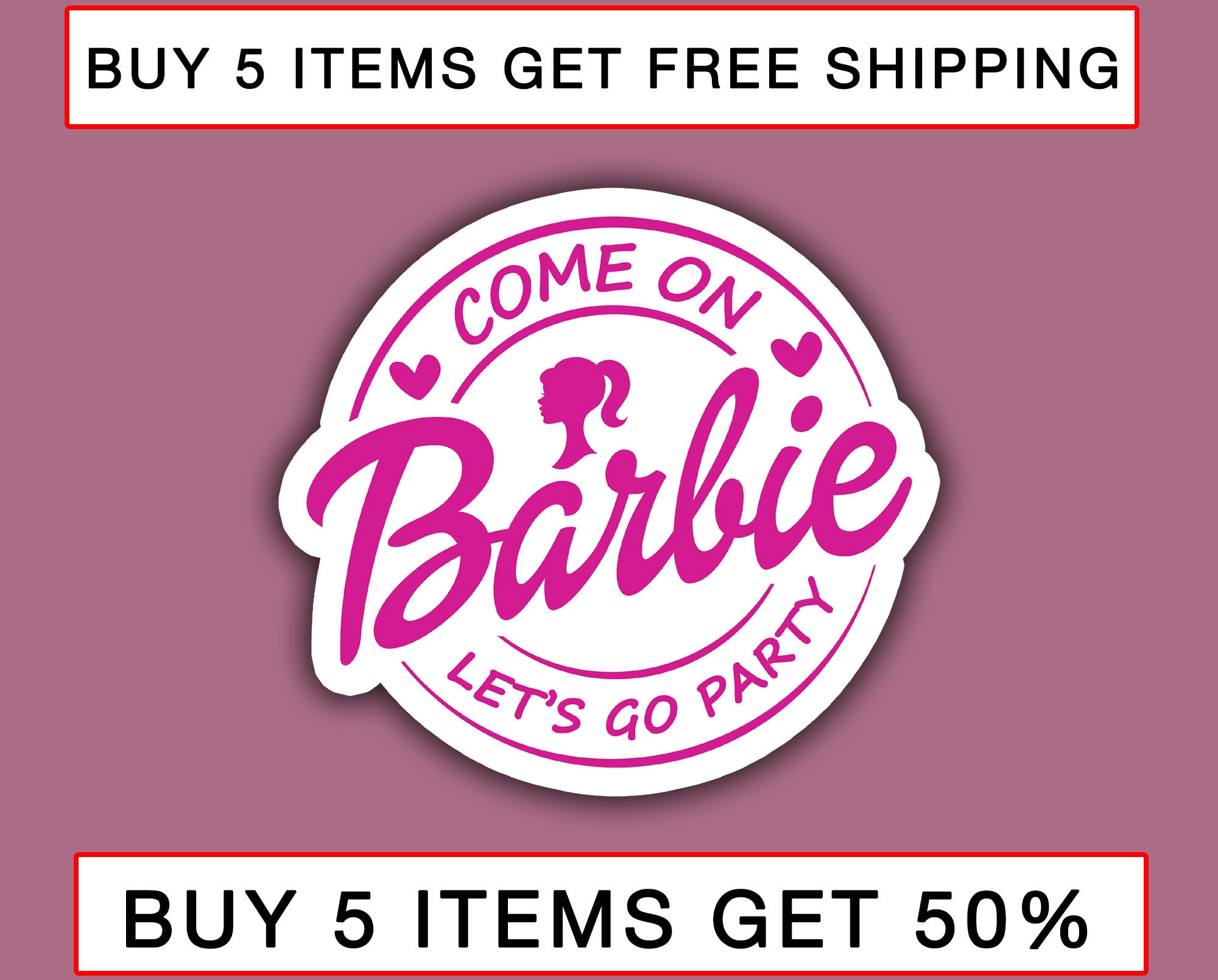 Barbie Girl Vinyl Stickers Birthday Party Sticker Doll Baby - Etsy