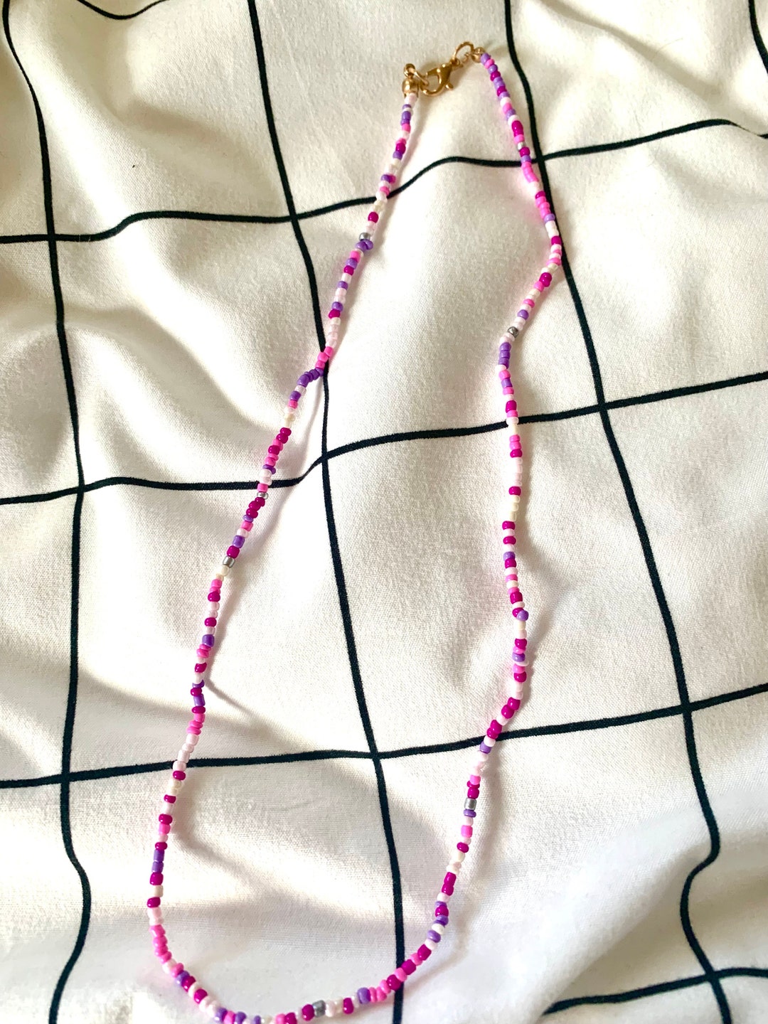 Purple Princess Seed Bead Necklace - Etsy