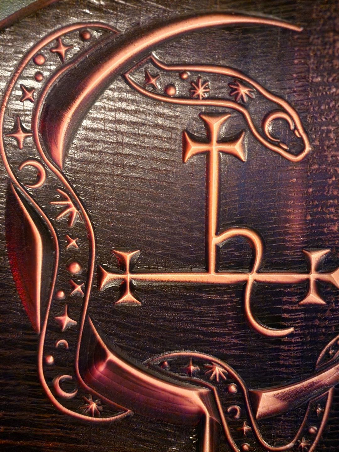 Carved Lilith Dark Moon Serpent Wall Altar for Sacred Space and ...