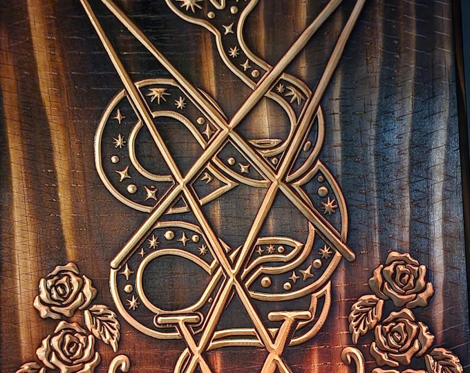 Carved Lucifer Astral Serpent Altar for Sacred Space and Offerings ...