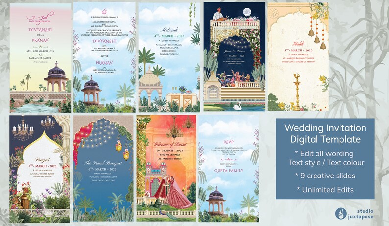 Rajasthani Traditional Indian Hindu Classic E-invite. - Etsy