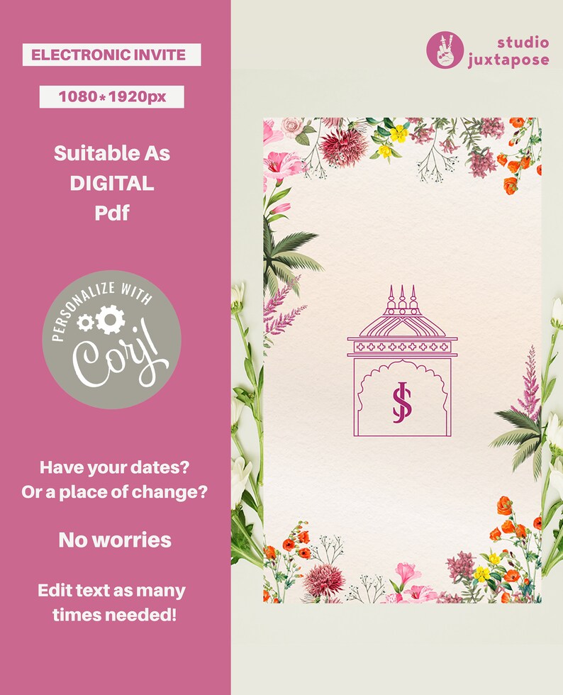 Pastel Indian Wedding Floral Theme Haldi, Reception, Phere, Sangeet ...