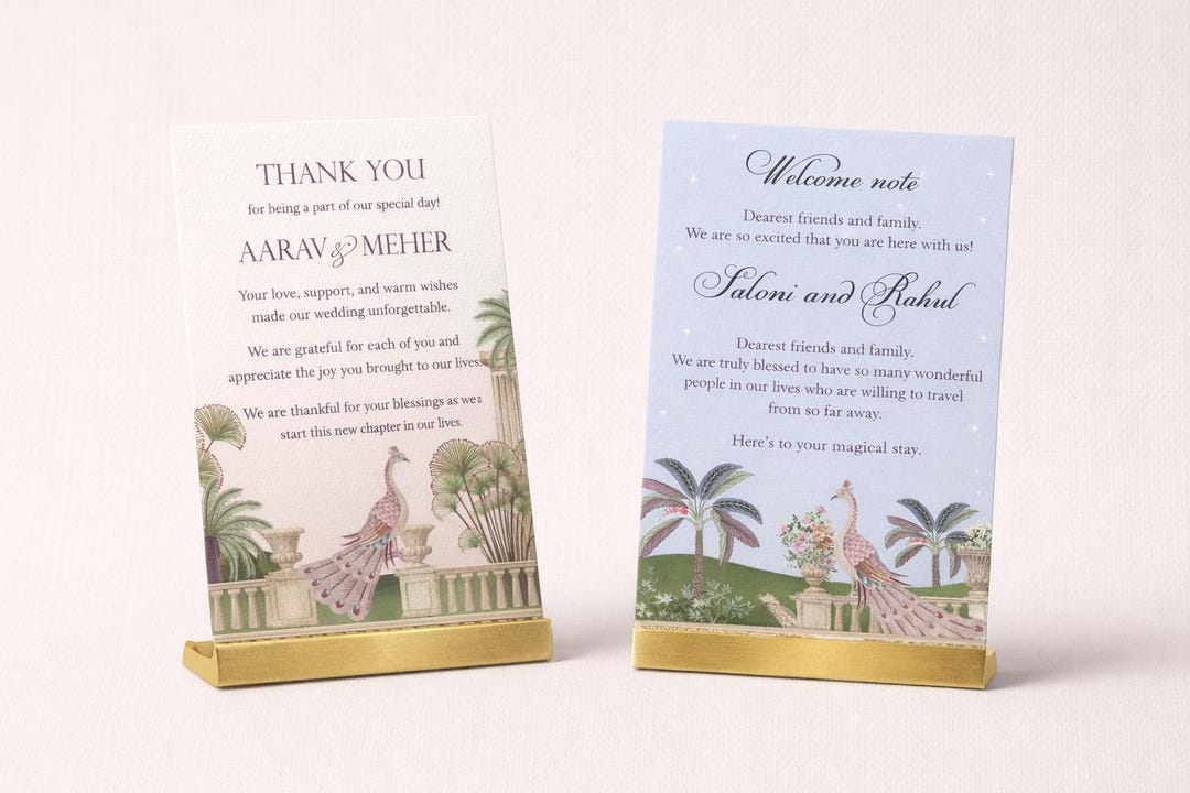 Luxury Wedding Guest Welcome Note + Thank You Note - Etsy
