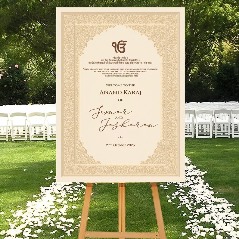 Buy Punjabi Wedding Sign Set: Haldi, Sangeet, Sikh Ceremony (digital ...