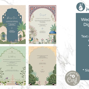 Pichwai Theme Wedding Invite - Etsy