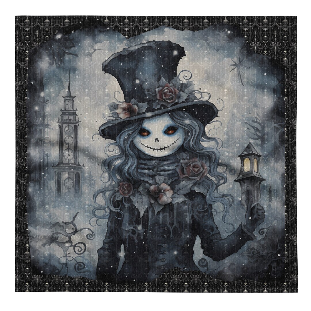 Gothic Style Altar Cloth Goth Girl Tarot Cloth deadrose Sheleton - Etsy