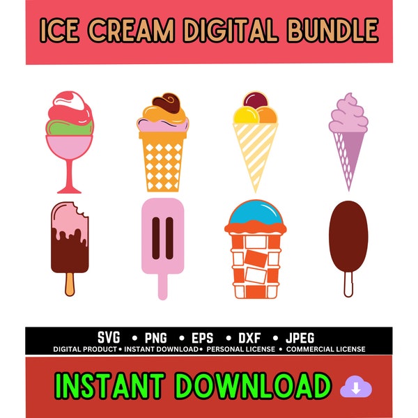 Ice Cream Svg - Etsy
