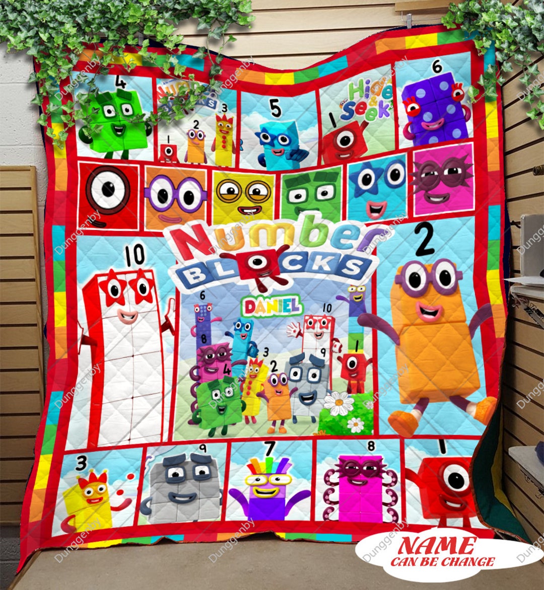 Personalized Numberblocks Quilt Blanket Custom Numberblocks - Etsy