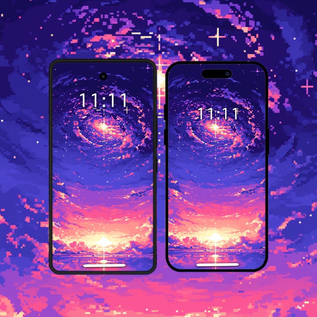 Beautiful Cosmic Pixels Wallpaper for Smart Phone - Etsy