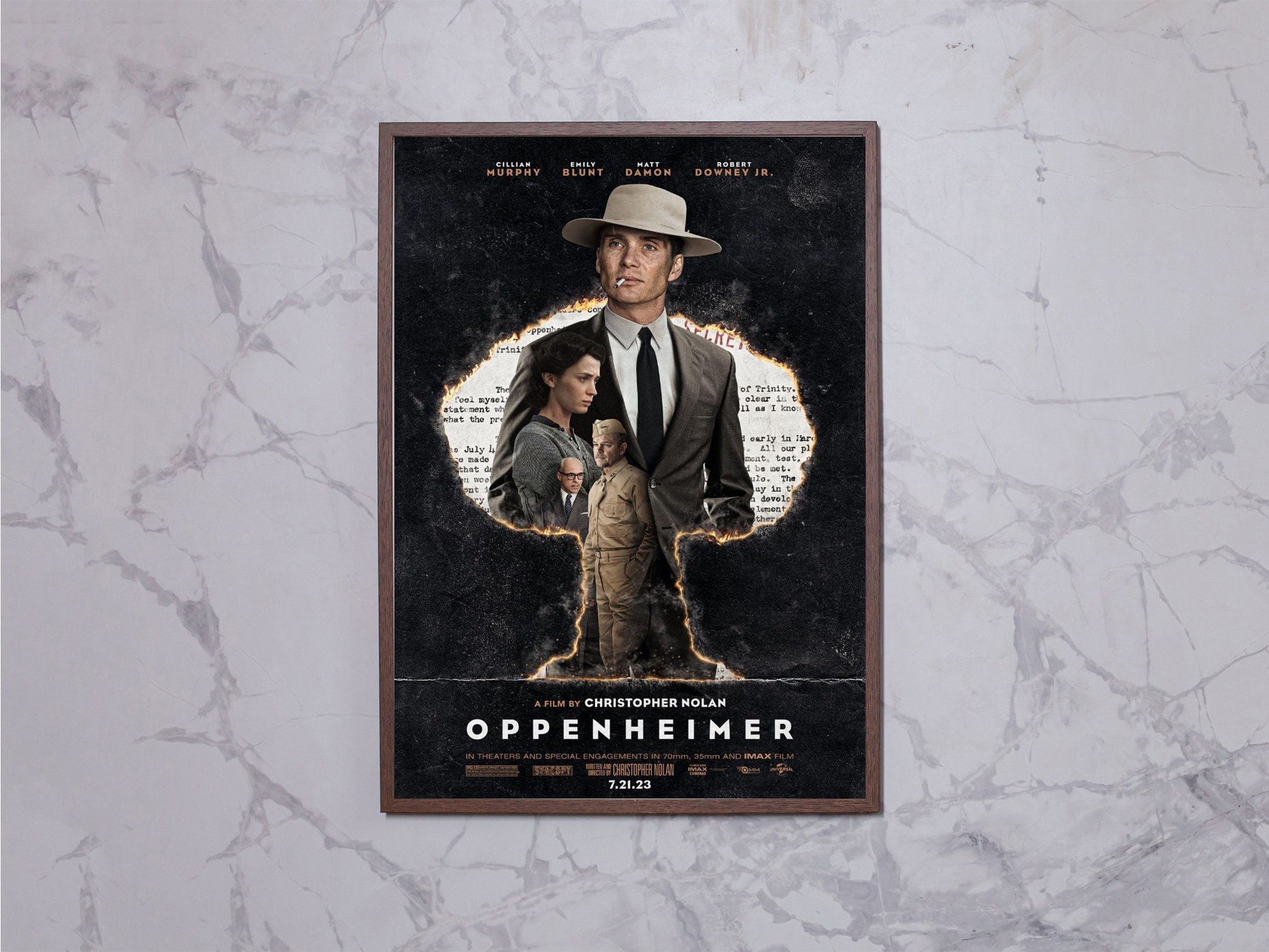 Oppenheimer Movie Poster 2023 Film/Oppenheimer Room Decor Wall Art ...