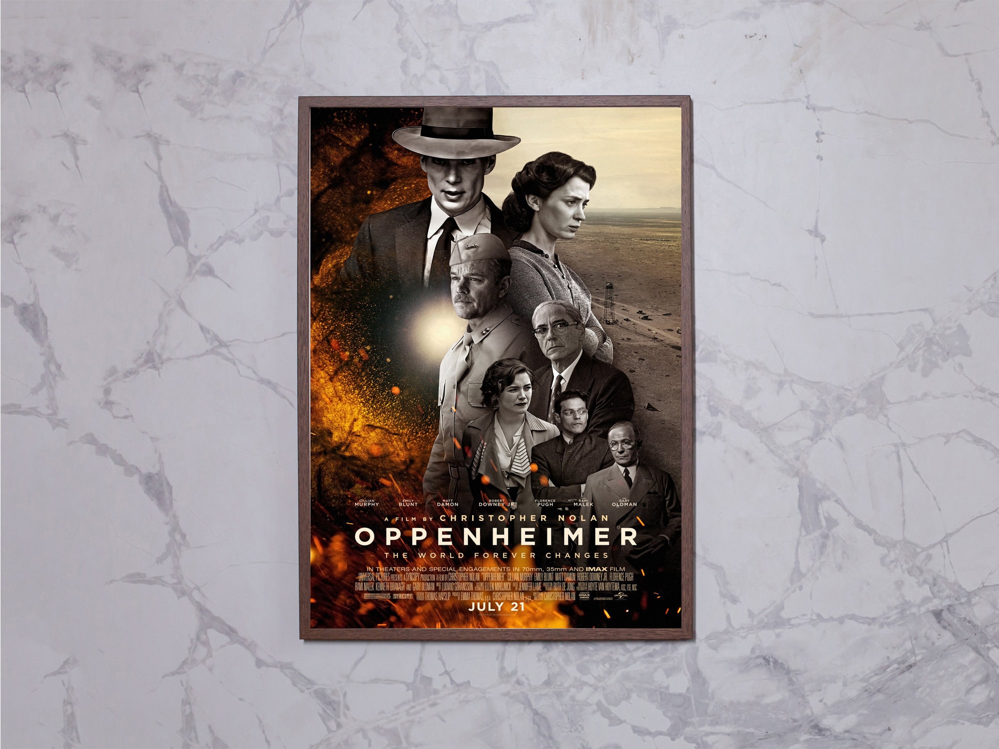 Oppenheimer Movie Poster 2023 Film/Oppenheimer Room Decor Wall Art ...