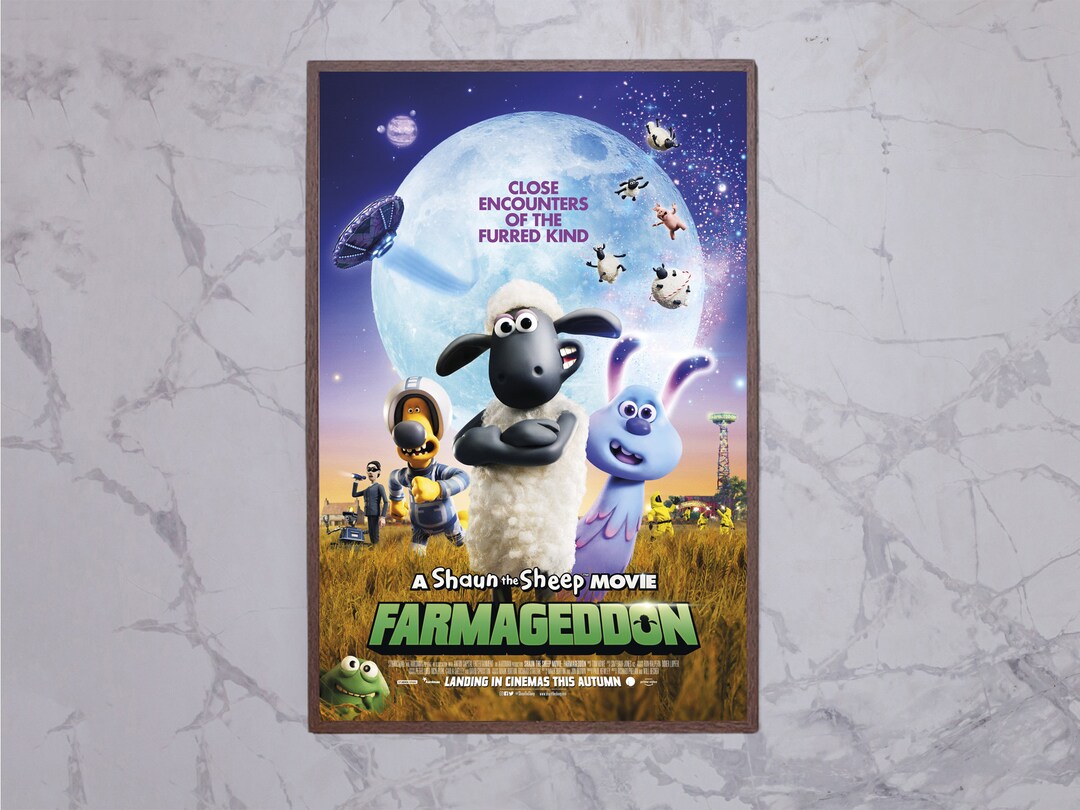 A Shaun the Sheep Movie Farmageddon Movie Poster 2023 Film/room Decor ...