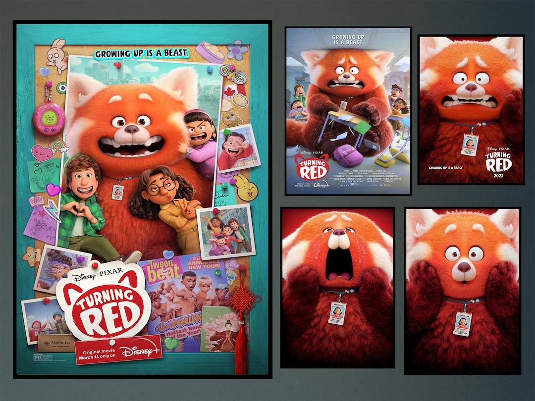 Turning Red Movie Poster 2023 Film/room Decor Wall Art/poster Gift ...