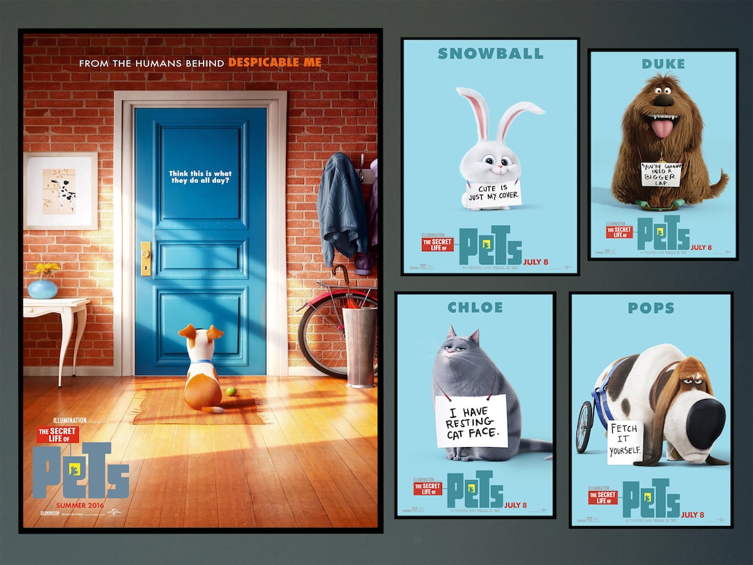 The Secret Life of Pets Movie Poster 2023 Film/room Decor Wall Art ...