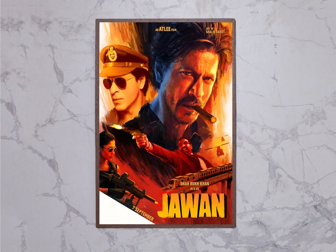 Jawan Movie Poster 2023 Film/room Decor Wall Art/poster Gift/canvas ...