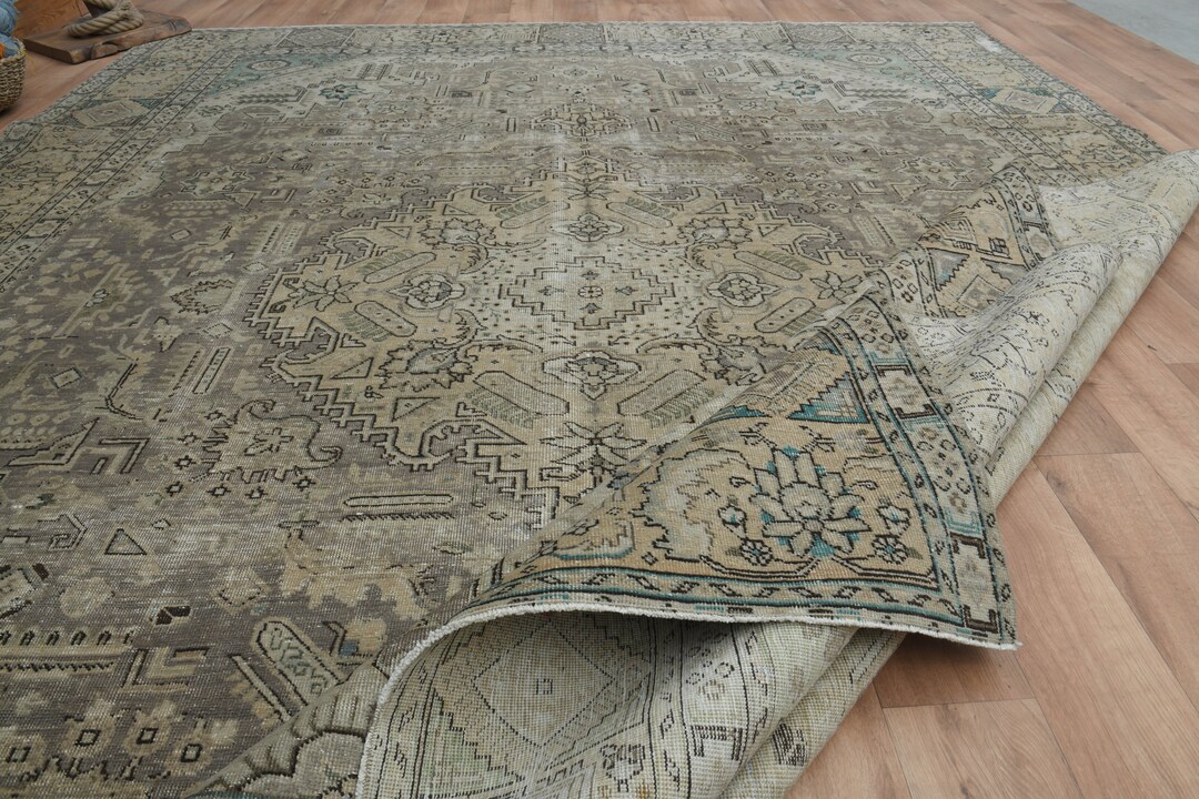 10'1x12.3 Ft, INCREDIBLE OVERSIZED RUG, Vintage Area Rug, Turkish Rug ...