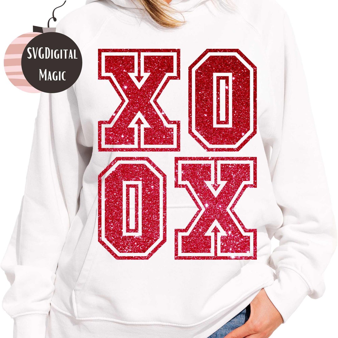 Red XOXO Sparkle PNG, Valentine Day Sublimation Png, Lover Png, Sequins ...