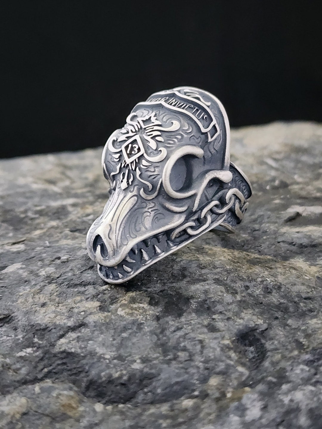 Tyrannosaurus T-rex Ring, Dinosaur Ring, Unique Mens Ring, Silver ...