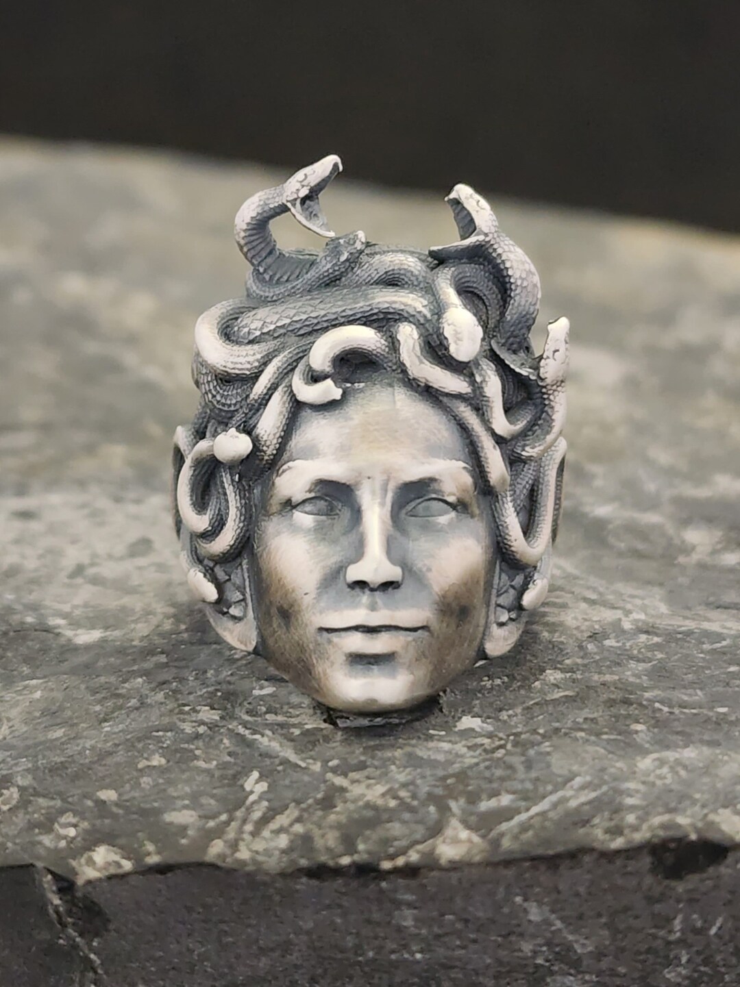Gorgon Medusa With Snakes,goddess Venus Ring in Roman Mythology,ancient Greek Ring in 925 ...
