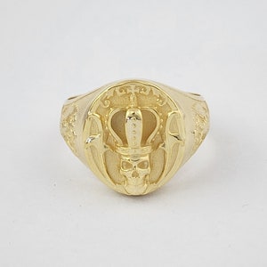 American Two Headed Eagle Skull of Gold King Head Memento Mori Skull ...